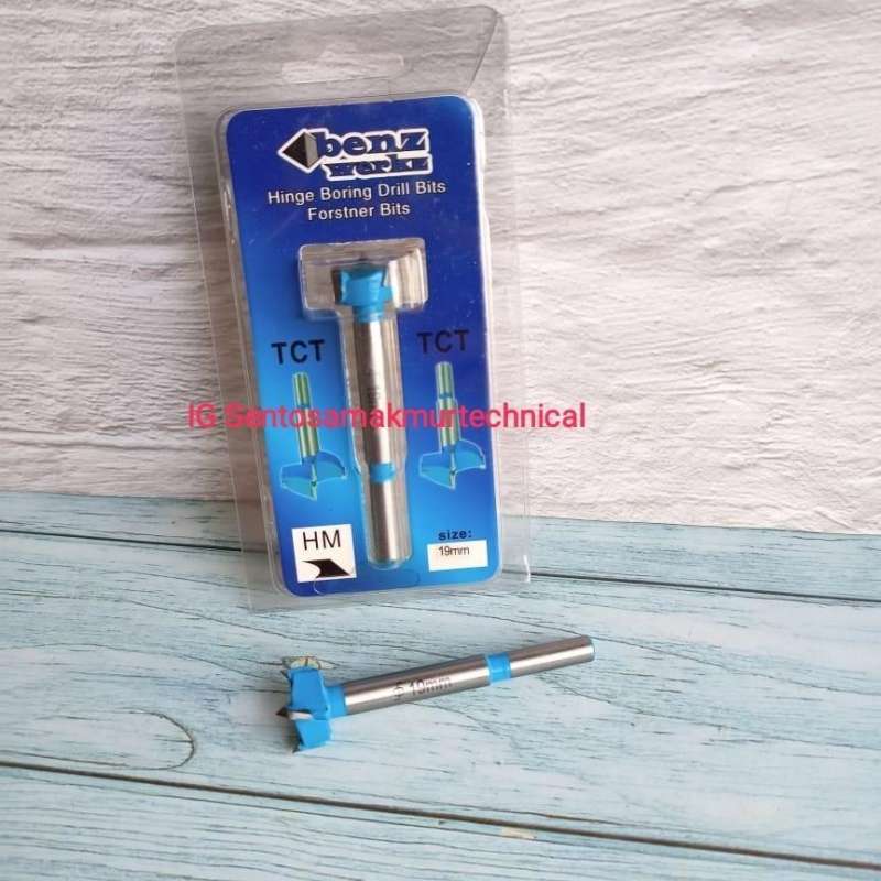 Jual BENZ 19MM Mata Bor Profil Engsel Sendok Gelap Kayu Forstner TCT 19 ...