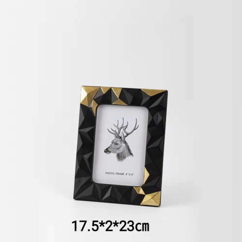 Promo Frame Foto Aesthetic Hitam Gold Pajangan Bingkai Foto Black Gold ...