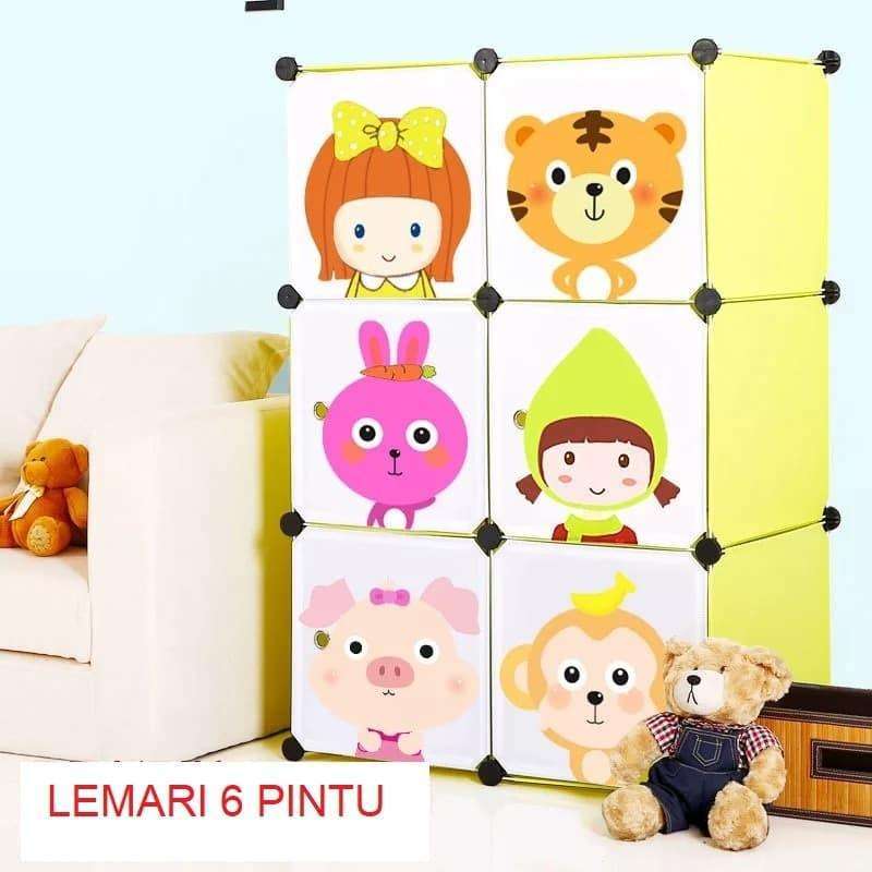 Jual Lemari Plastik Kabinet - 6 Pintu [motif Kartun] Di Seller Dt.shop ...