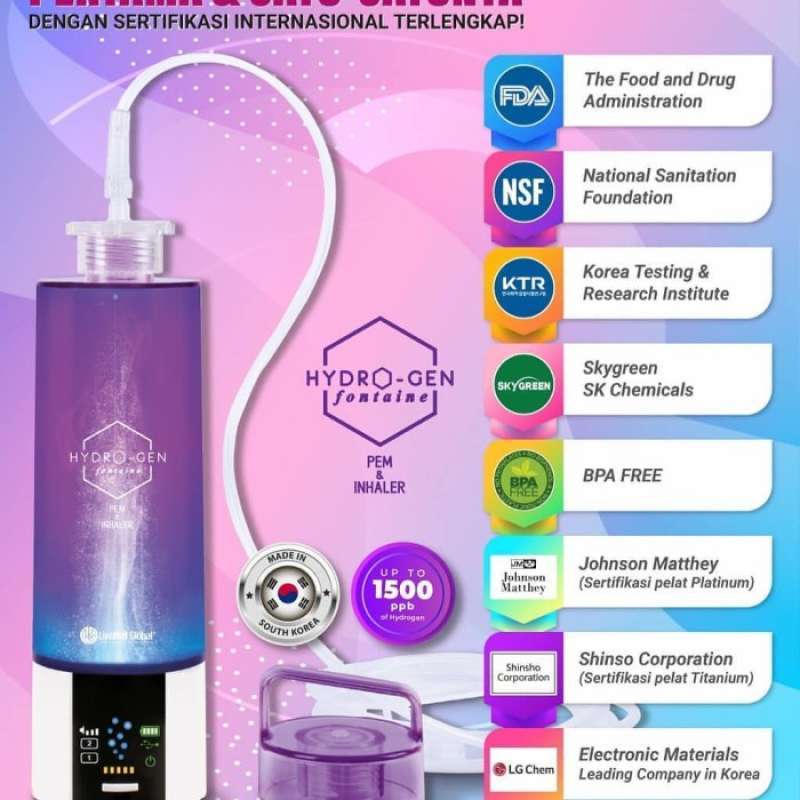 Jual Hydrogen Fontaine Grey Pem Inhaler Gen 2 Air Hidrogen Lwg Di ...