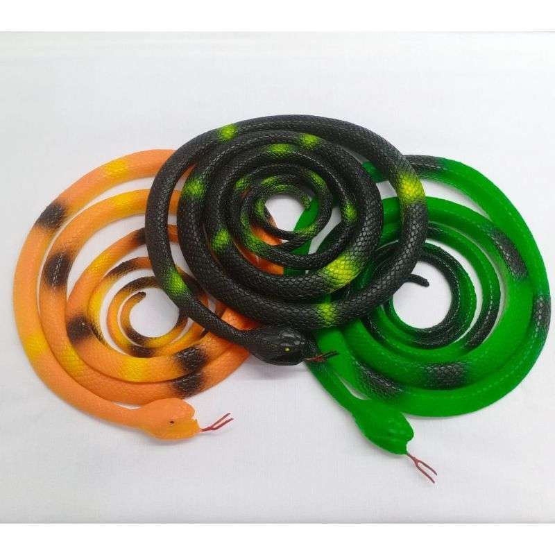 Promo Mainan Ular Karet 170 Cm - Prank Ular Karet Panjang - Oranye ...