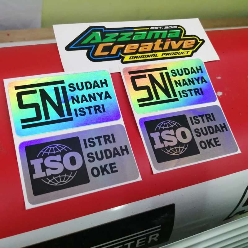 Jual Azzama Stiker Hologram SNI Sudah Nanya Istri dan ISO Istri Sudah ...