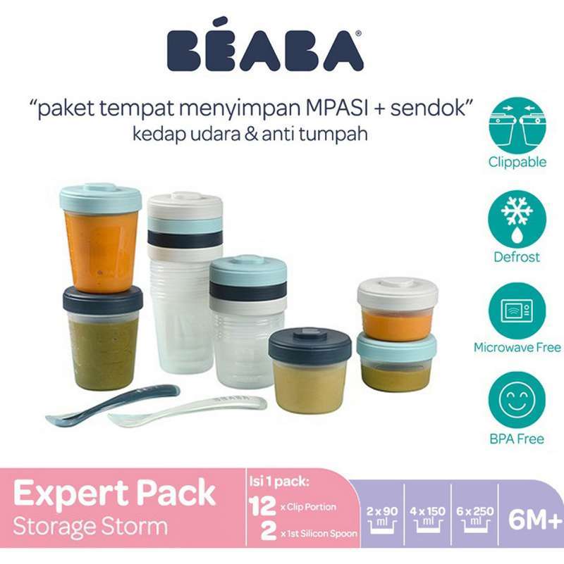 Jual Beaba Food Meal Storage Expert Pack Set 12 Storm Wadah Mpasi Di ...