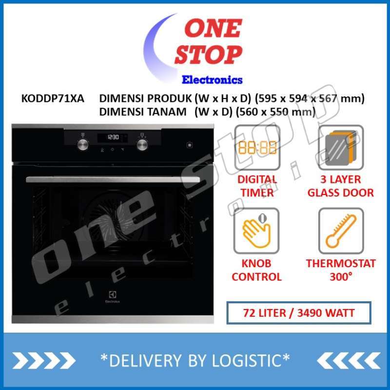 Jual [GARANSI RESMI] ELECTROLUX KODDP71XA Built-in Electric Oven 60cm w/ Steam Bake 72L di ...