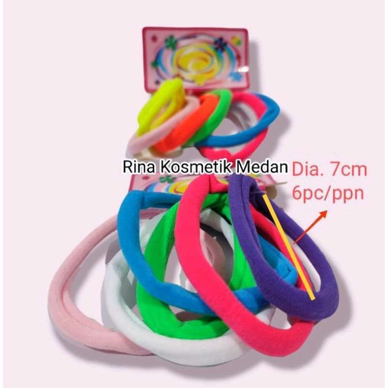 Jual 6 Pc Karet Rambut Besar 7cm ikat kuncir rambut tebal di Seller ...