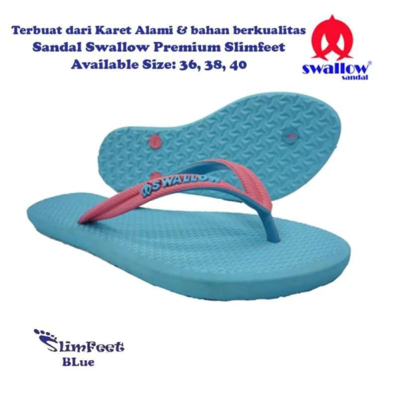 Promo Sandal Swallow Premium SlimFeet Wanita - Biru - 36 Diskon 50% di ...