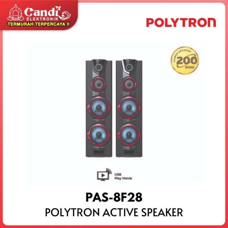Promo POLYTRON Karaoke Active Speaker Double Woofer 8 Inch PAS-8F28 ...