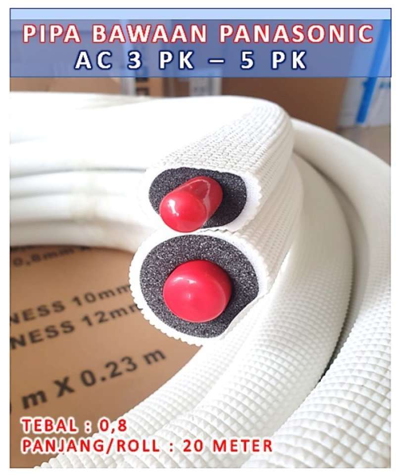 Promo Pipa Ac 3/8 5/8 3pk 3 Pk 0.8 Per Meter Bawaan Panasonic Diskon 5% ...
