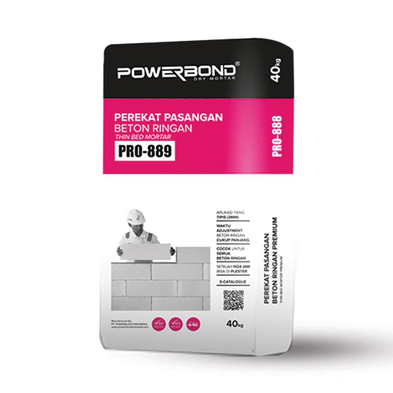 Jual Semen Mortar Instan POWERBOND PRO-889 Perekat Pasangan Bata Ringan ...