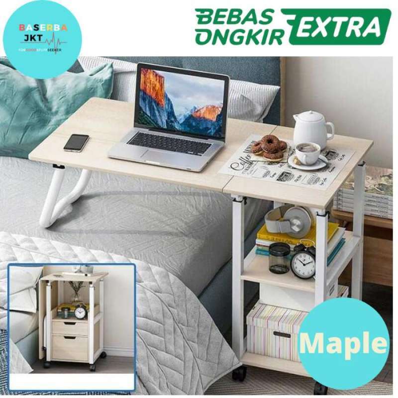 Jual Meja Rak Laptop Adjustable Portable Desk with 2 Rack di Seller ...