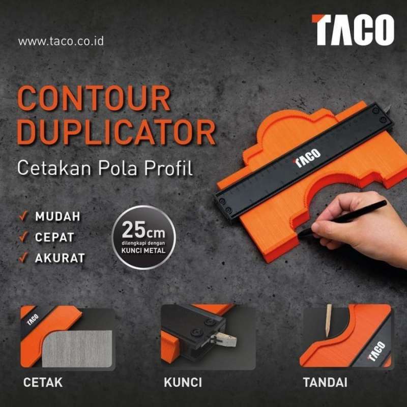 Jual TACO Profile Copy Gauge 250MM Duplicator Tool Alat Copy Jiplak ...