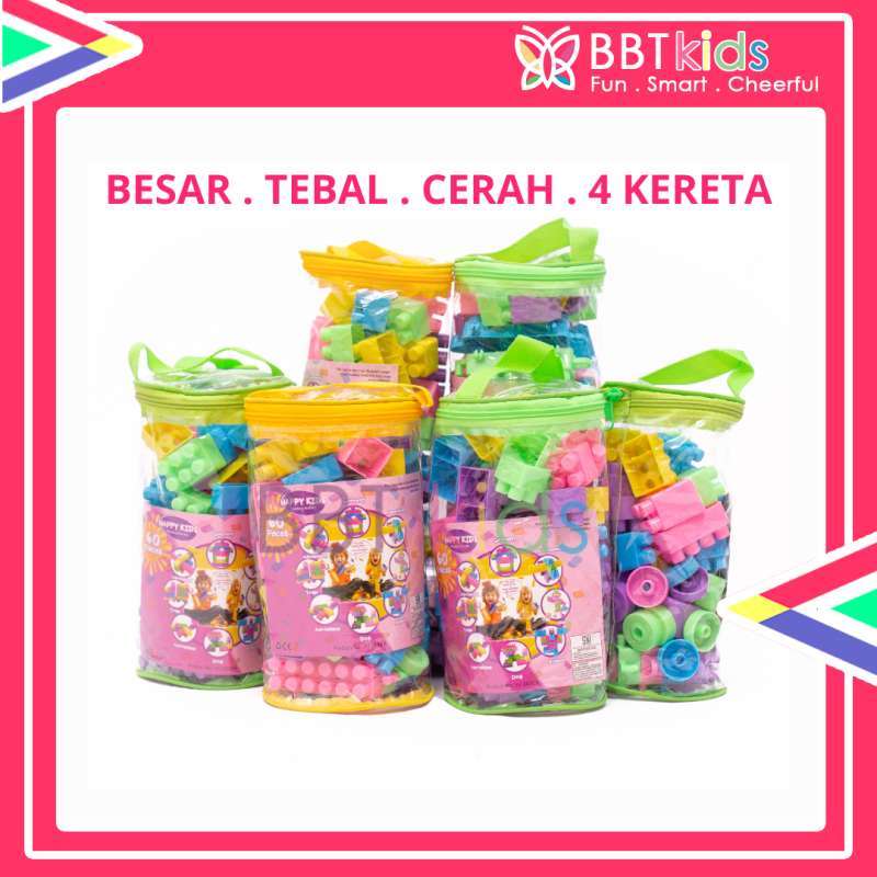 Jual Balok Susun Jumbo Bricks Block Kreatif Happy Kids Building Besar ...