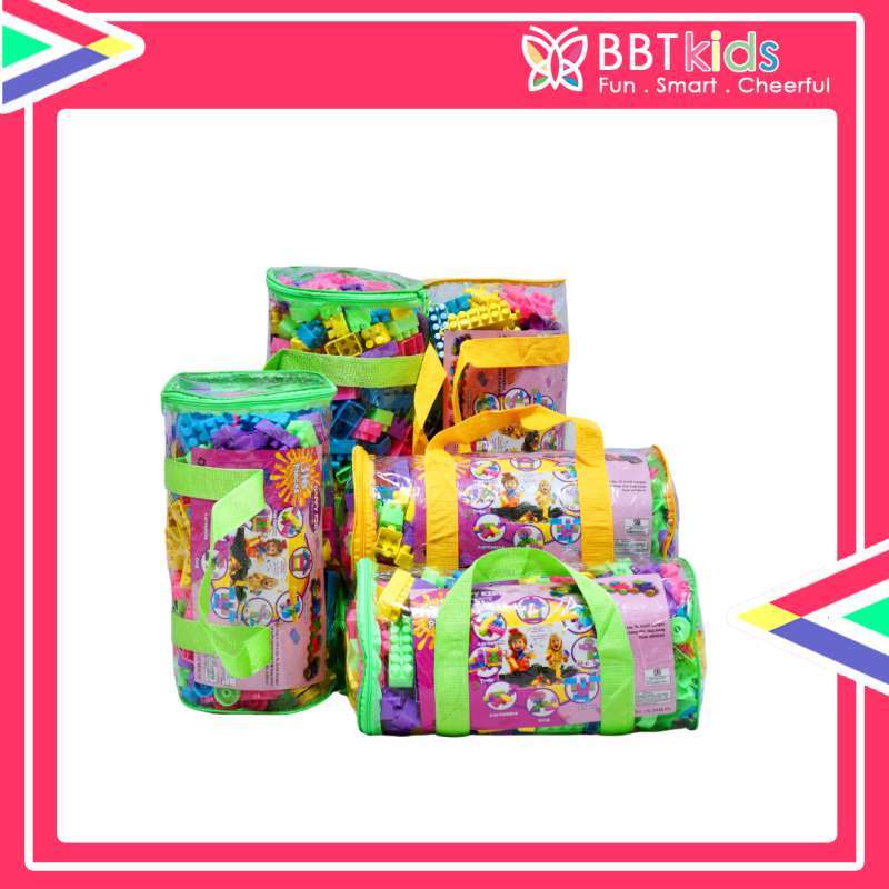 Jual Balok Susun Jumbo Bricks Block Kreatif Happy Kids Building Besar ...