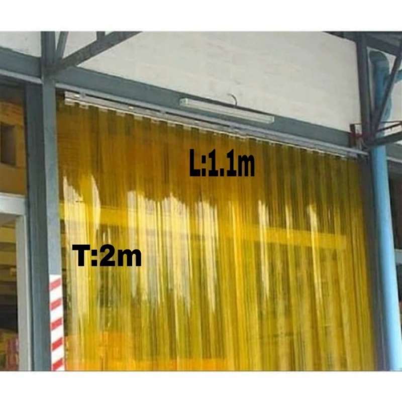 Promo Tirai Pvc Lebar Pintu 110cm /gorden pvc Strip Curtain Tinggi 200 ...