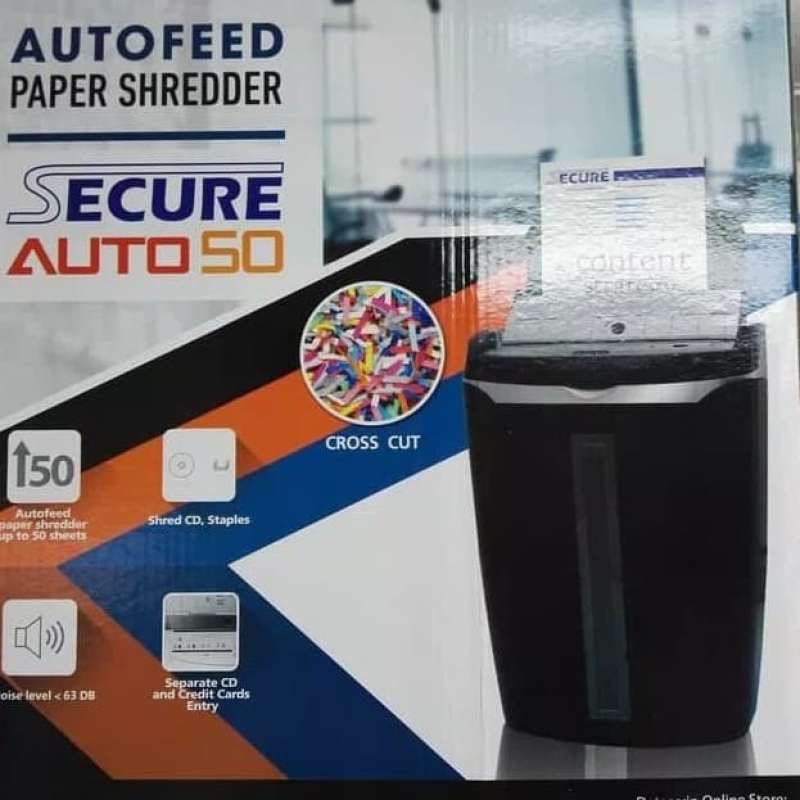 Jual Mesin Penghancur Kertas SECURE AUTO 50 CROSS CUT /Paper Shredder ...