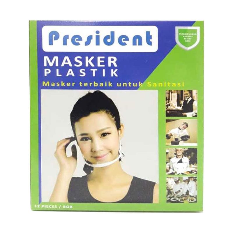 Jual President Masker Mika Plastik Transparan [1 Dus/ 12 Pcs] di Seller ...