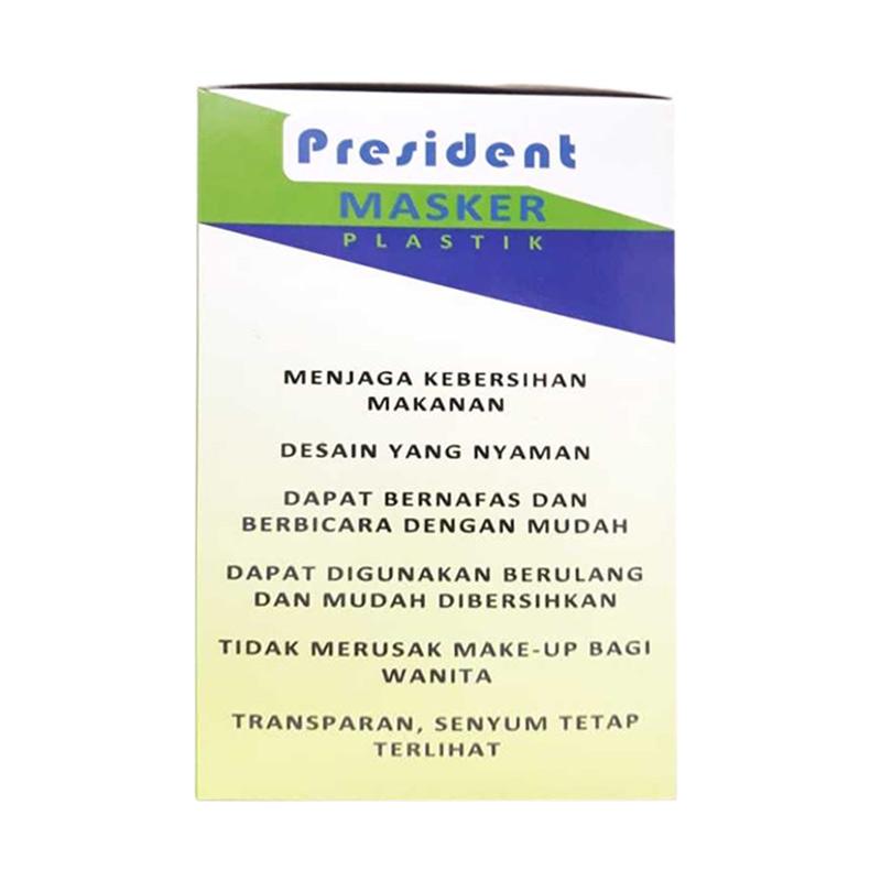 Jual President Masker Mika Plastik Transparan [1 Dus/ 12 Pcs] Di Seller ...