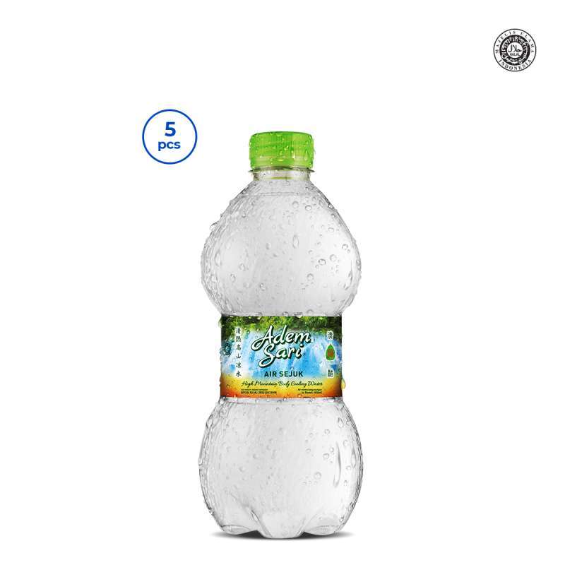 Jual Adem Sari Air Sejuk Minuman [5 x 600 mL/ Botol] di Seller Sumarno ...