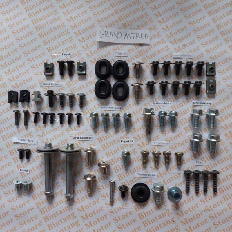 Jual Full Set Baut Motor Honda Astrea Grand Prima Legenda Lengkap di ...