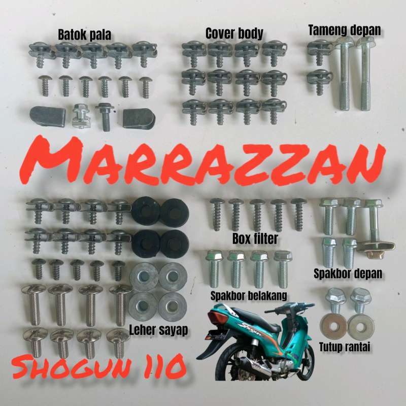 Promo Baut Fullset Body Suzuki Shogun Kebo 110cc Diskon 15% Di Seller ...