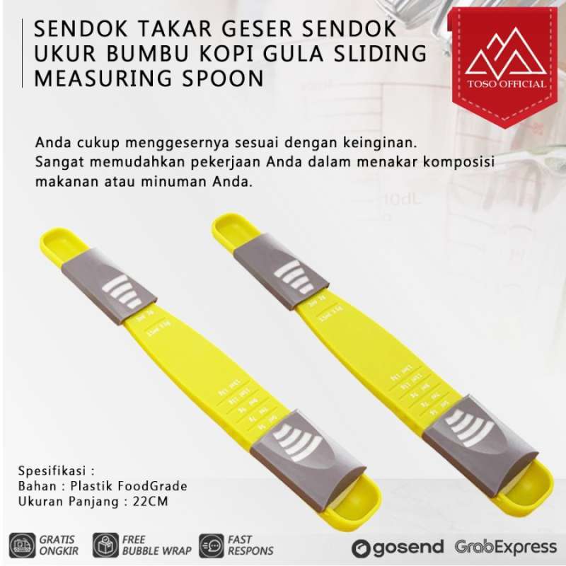 Jual SENDOK TAKAR GESER SENDOK UKUR BUMBU KOPI GULA SLIDING MEASURING ...