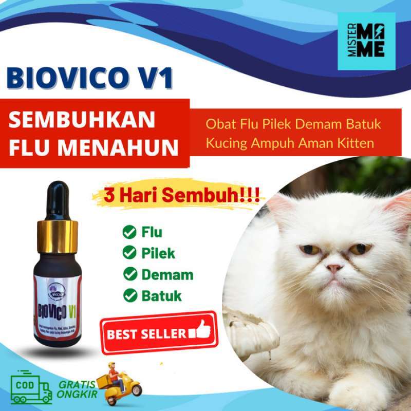 Promo Biovico V1 Obat Flu Kucing Batuk Pilek Demam Kucing Ampuh Diskon ...