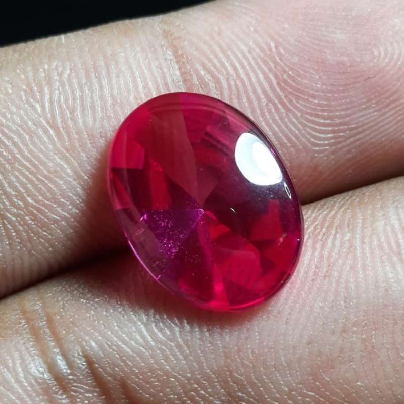 Jual Batu Merah Siam / Merah Siem Oval Cutting Bangkok Di Seller ...