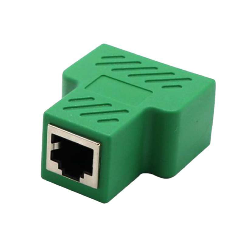Jual 1 to 2 LAN Ethernet Network Jack RJ45 Splitter Extender Adapter ...