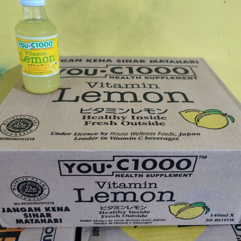 Promo YOU C 1000 / UC 1000 VITAMIN LEMON 140ML X 30 BOTOL Diskon 33% di ...