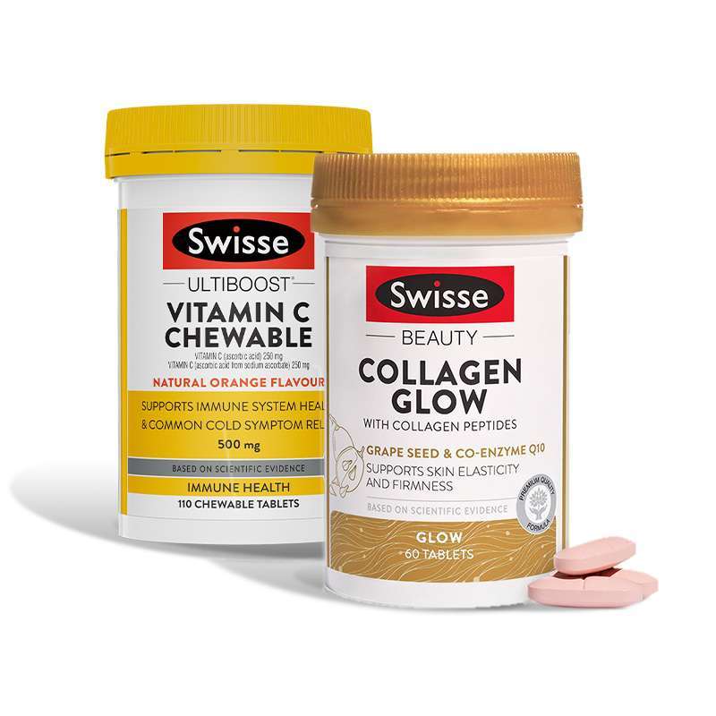 Jual Swisse Collagen Glow 60 Tablet & Vitamin C Chewable 110 Tablet di ...