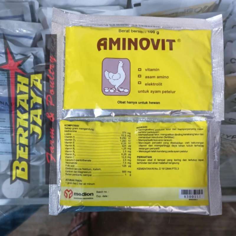 Jual AMINOVIT vitamin asam amino elektrolit hewan ayam di Seller Berkah ...