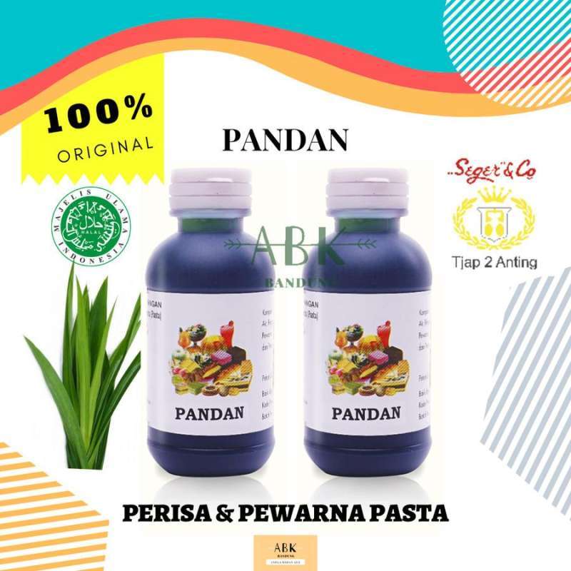 Jual Perisa Pandan & Pewarna Pasta 60ml Cap 2 Anting | Pandan Essence ...