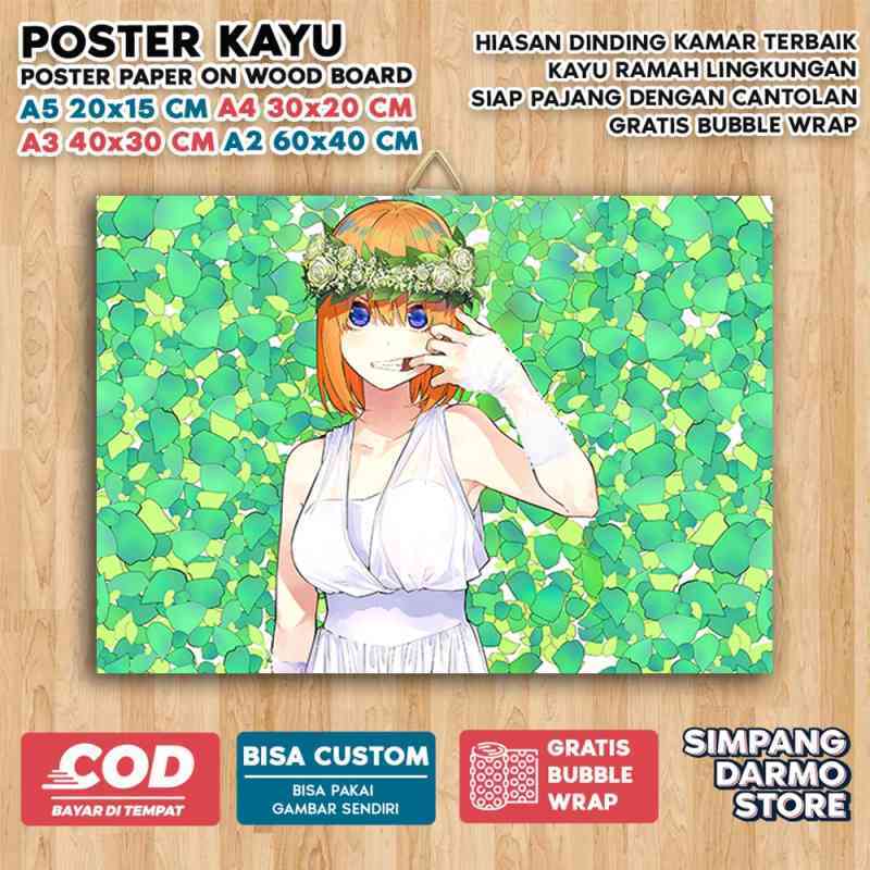 Jual Poster Kayu GoToubun no Hanayome Aestehic Tema Anime Go-Toubun ...