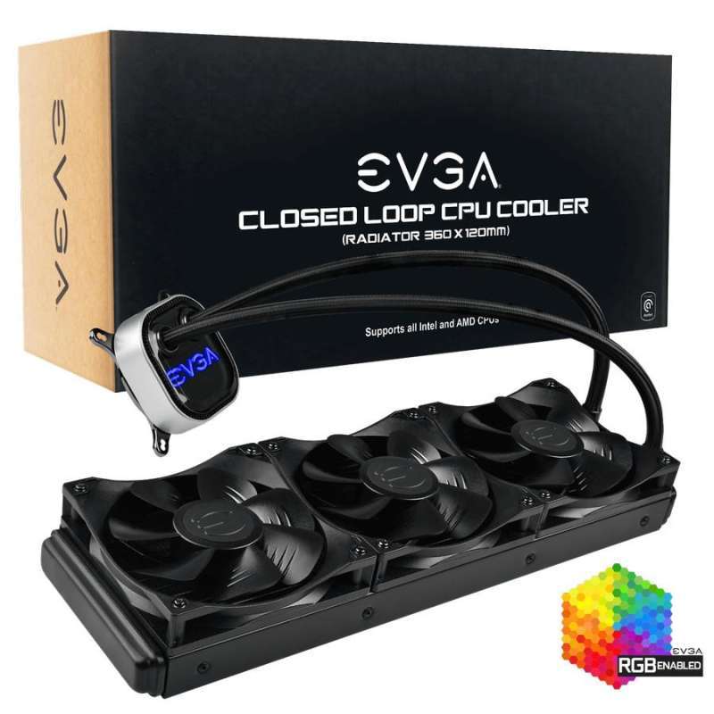 Jual EVGA CLC 360 360MM CPU COOLER LIQUID RGB LED ( 400-HY-CL36-V1 ) di ...