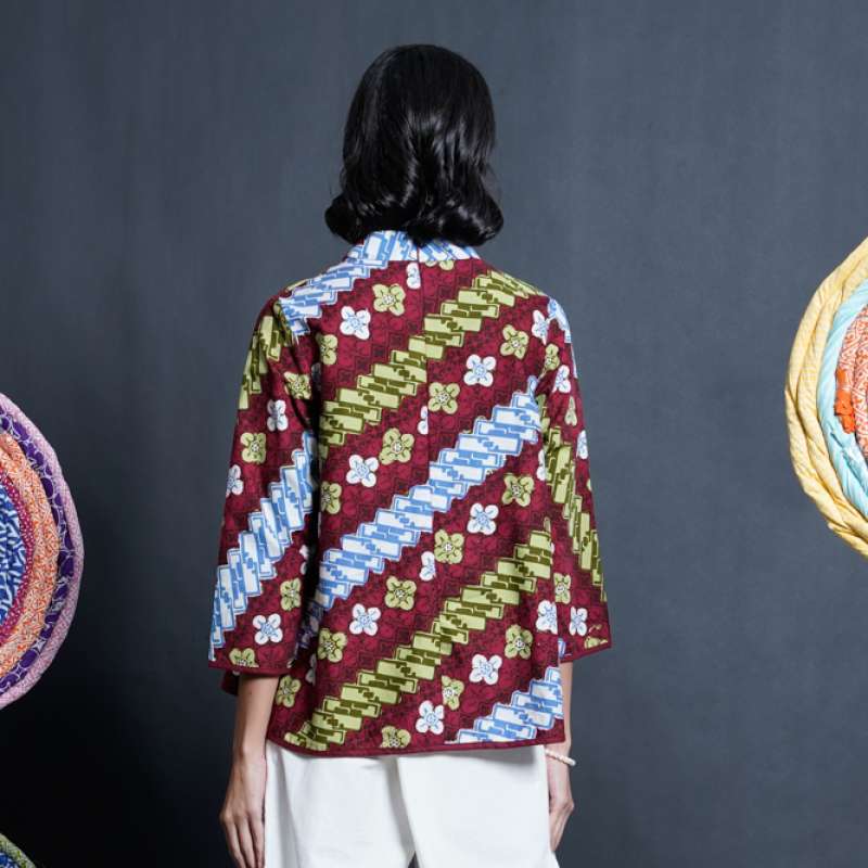 Jual Nona Rara-oktara Permen T2022,baju Kerja Blouse Batik Wanita ...