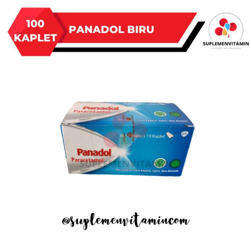 Promo Panadol Biru Paracetamol Box - 100 Tablet Diskon 33% di Seller ...