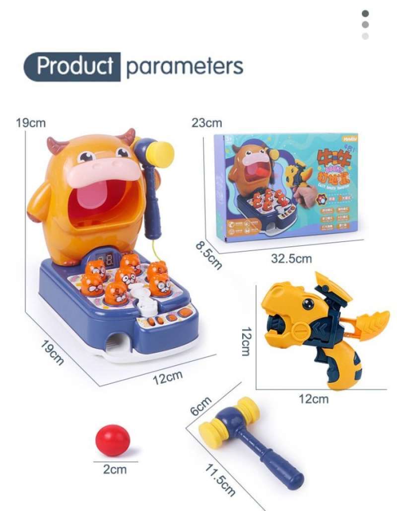 Jual Mainan Anak Whac A Mole Hippo Lucu Makan Pukul Tikus Tanah Mole ...