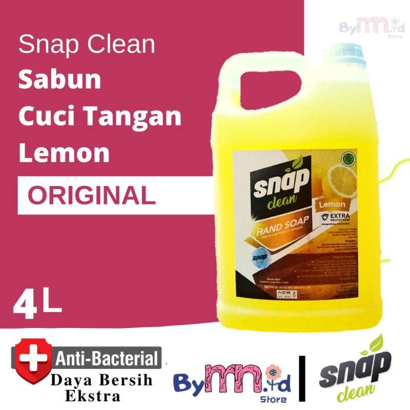 Jual SNAP CLEAN SABUN CUCI TANGAN LEMON 4L - SNAP CLEAN HAND SOAP 4L di ...