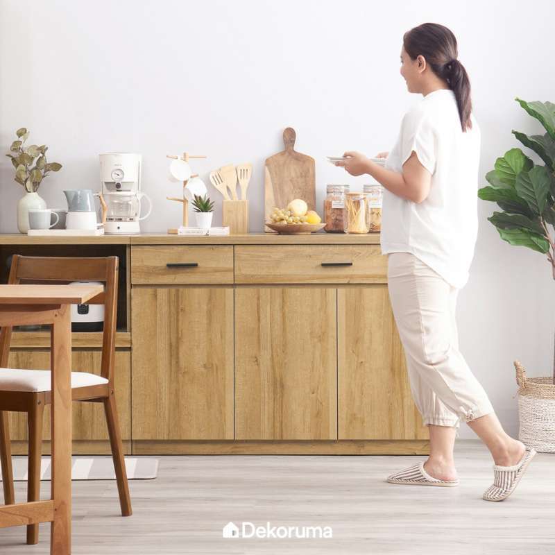 Promo Dekoruma Kiva Kitchen Sideboard - Lemari Kabinet Dapur Bawah 3 ...
