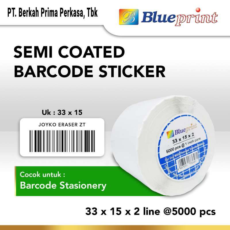 Promo Blueprint Core 1 Sticker label Barcode 2 Line Semi Coated [33 x ...
