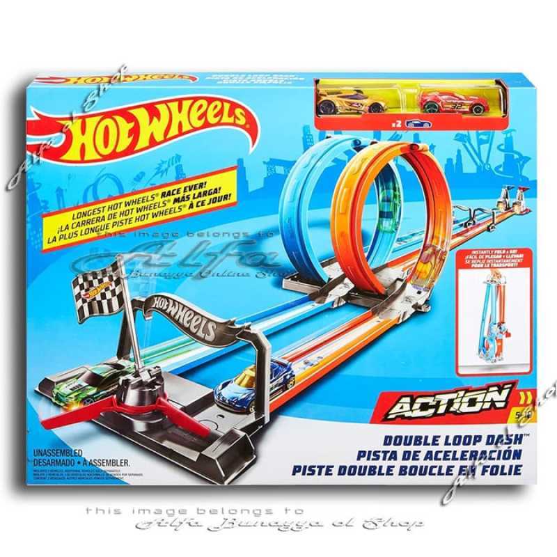 Promo Hot Wheels Track Double Loop Dash Diecast Hotwheels Tren Diskon 8 ...