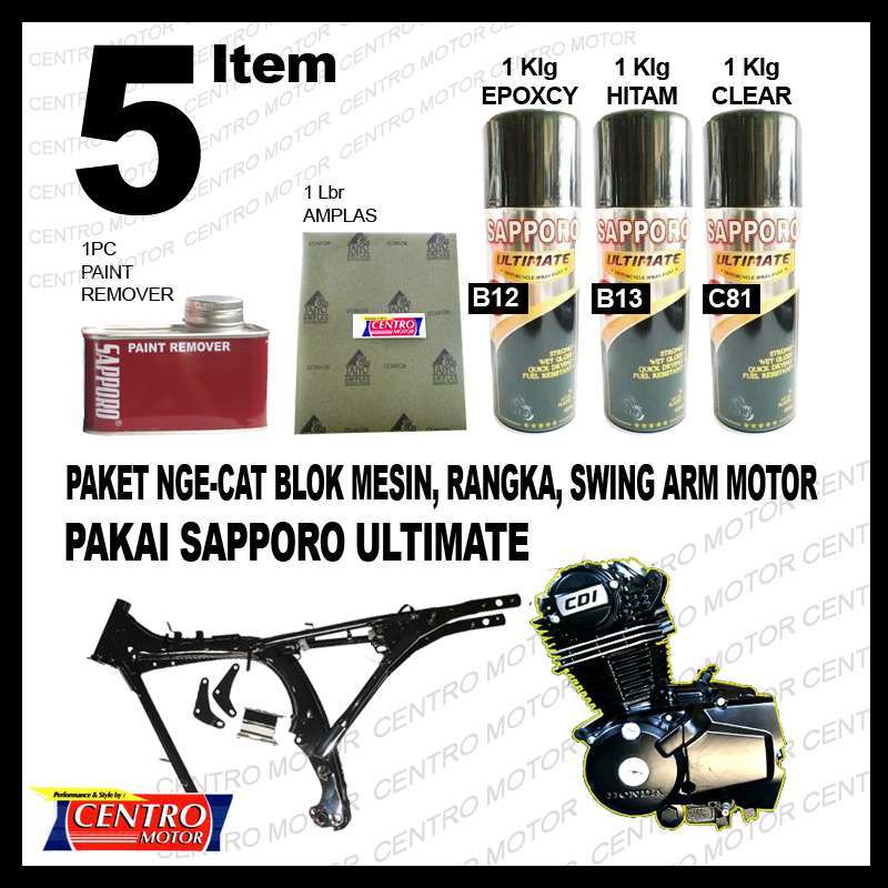 Jual SAPPORO ULTIMATE B13 BLACK/HITAM GLOSSY.CAT SEMPROT DAN ...