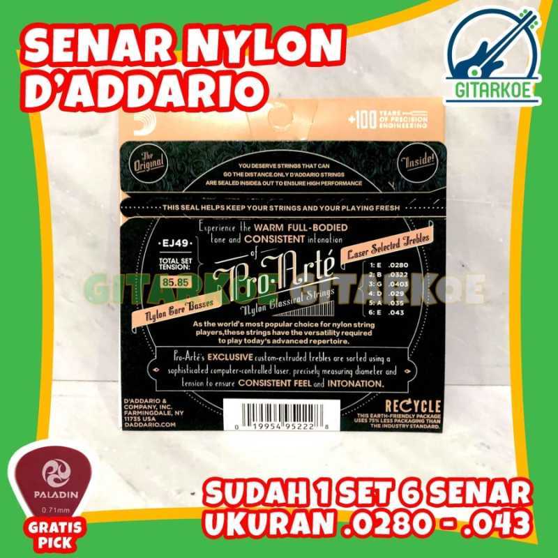 Promo Senar Gitar Nylon Daddario Nilon Klasik Classic Akustik 1 Set ...