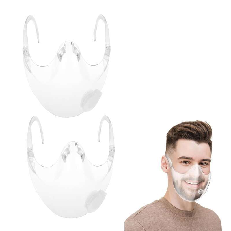 Promo 2x Clear Face Shield Face Mask Anti Fog w/White Breathing Valve ...