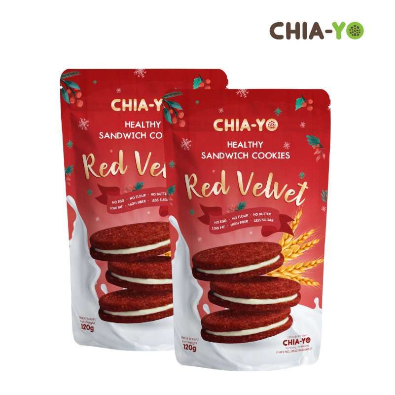 Promo Chia-yo Sandwich Cookies Red Velvet Bundling [120 G/ 2 Pack ...