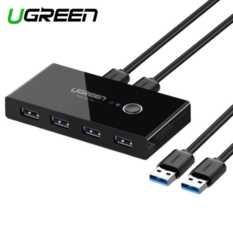 Promo UGREEN USB 3.0 KVM Switch Box 2 PCs Sharing 4 Port USB 3.0 Diskon ...