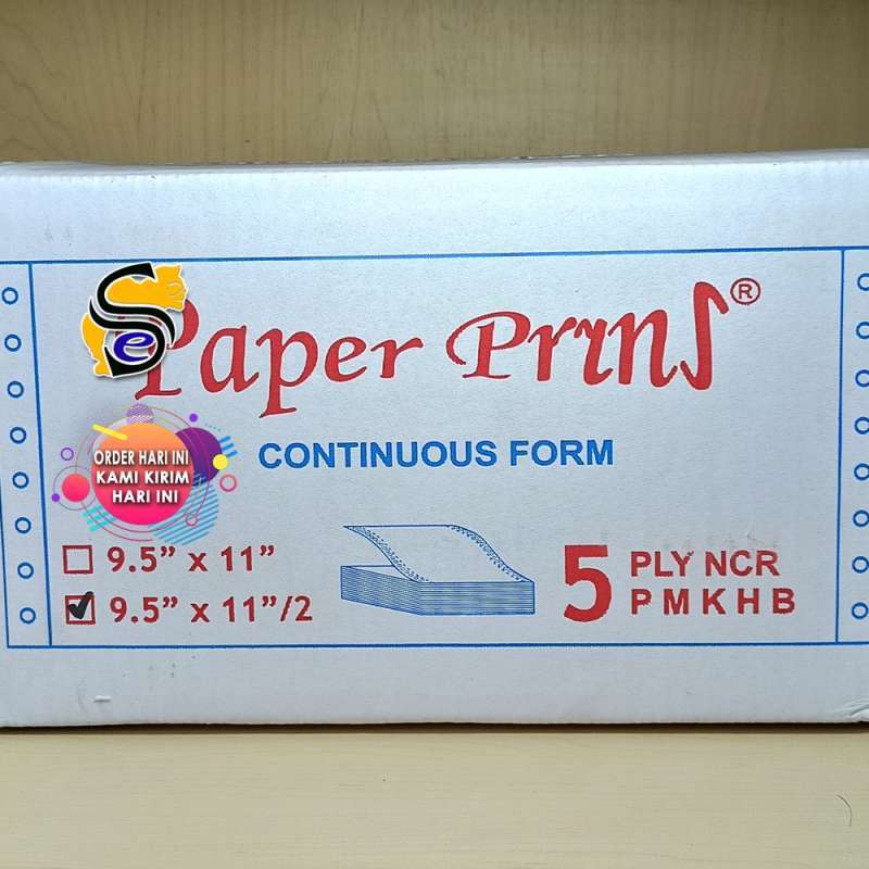 Jual Kertas Continuous Form 9 1/2 X 11 5 Ply Full Merk Paper Prins 1 ...