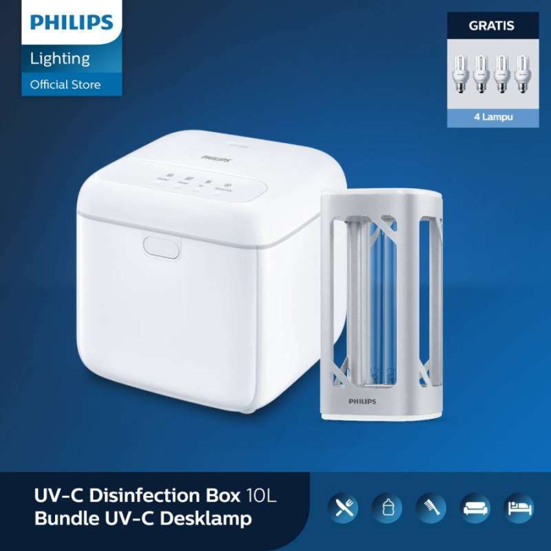 Jual Philips Bundling UVC Disinfection Box 10L + UVC Desk Lamp di Seller Philips Smart Lighting ...