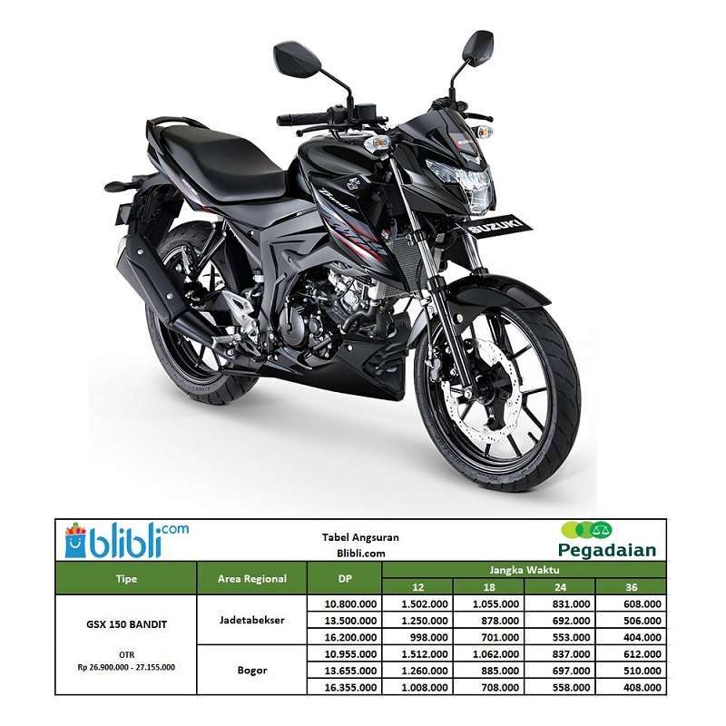 Jual Pegadaian - Suzuki GSX 150 Bandit Sepeda Motor [OTR Jabodetabekser ...