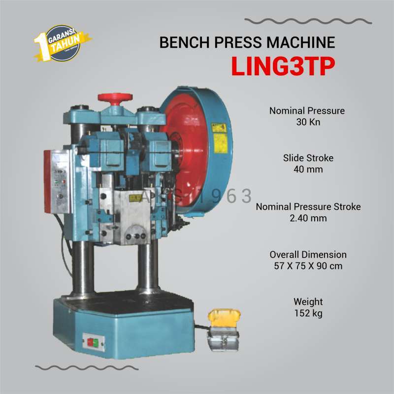 Jual Mesin-press-pond-bench-press-ling-3tp-aks Importir Aneka Mesin Di ...